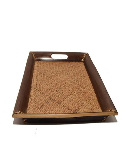 Bamboo and Sitalpati Handcrafted Serving Tray (#599),tray,handmad